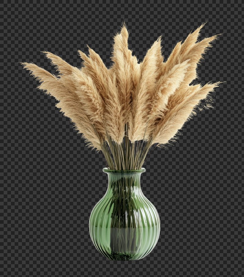 PNG Pampas grass vase decoration | Free PNG - rawpixel