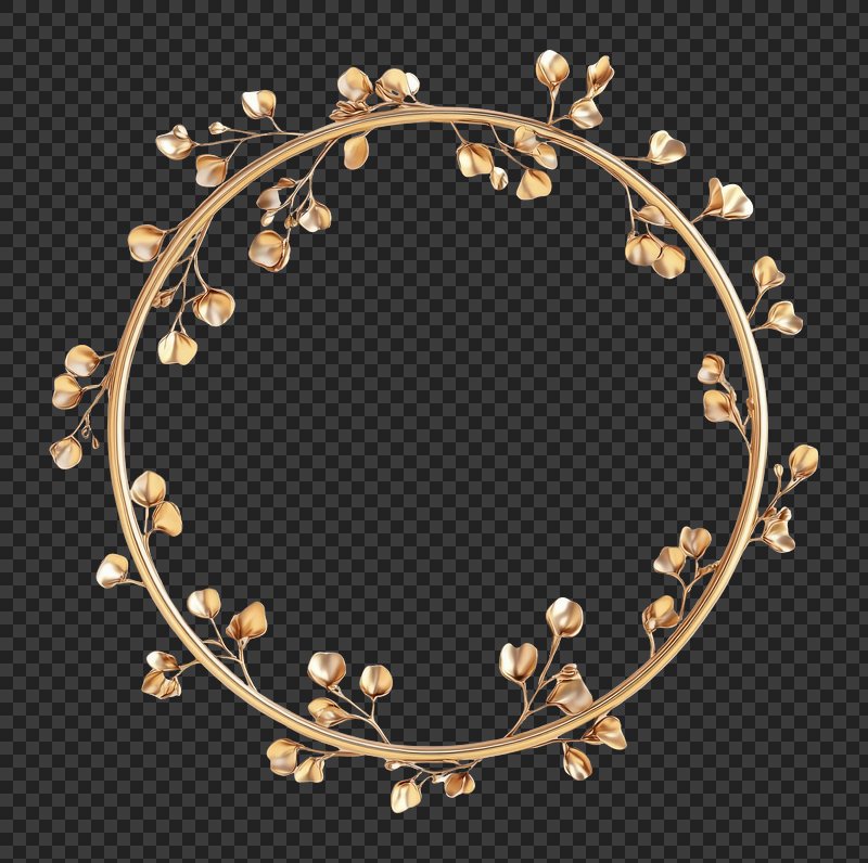Gold flower ring frame design | Free Photo - rawpixel