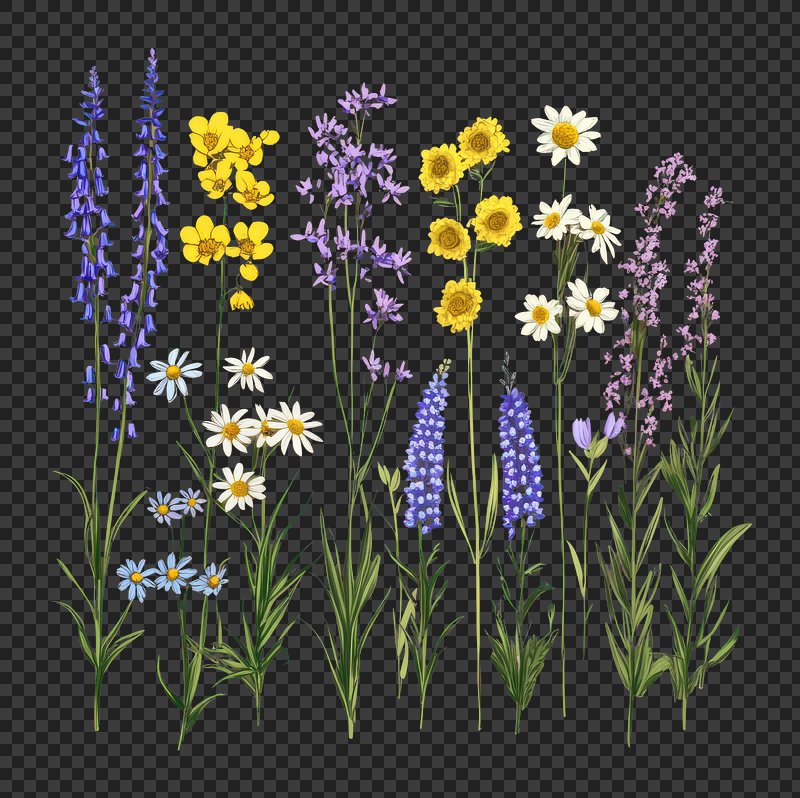 Dried flower border flowers illustration | Free Photo Illustration ...