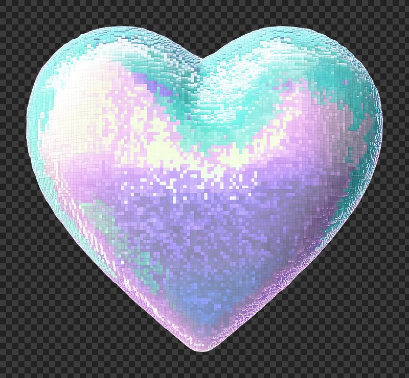 PNG heart pixelated digital colors | Free PNG - rawpixel