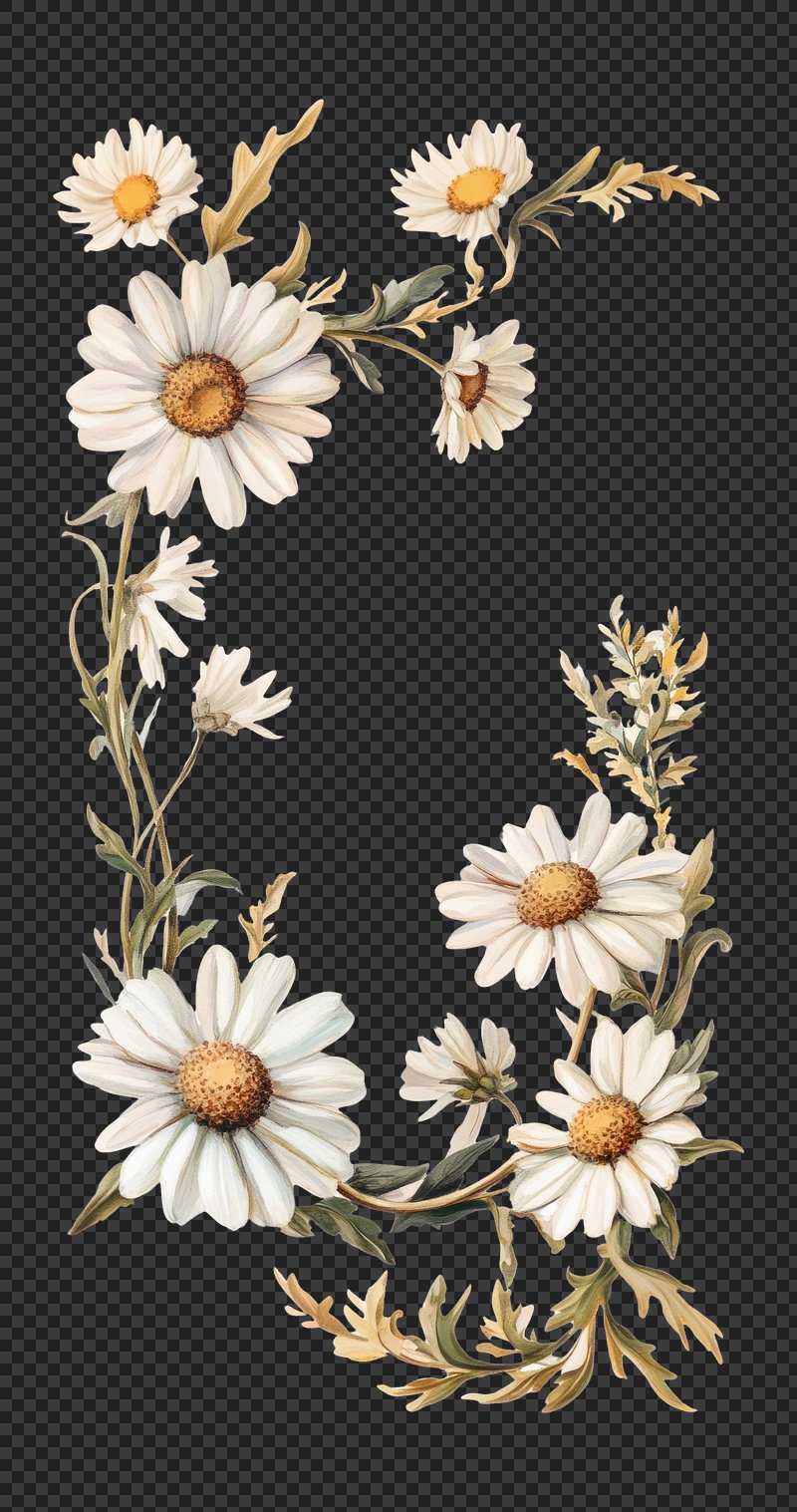 PNG Daisy flowers frames daisy | Free PNG - rawpixel