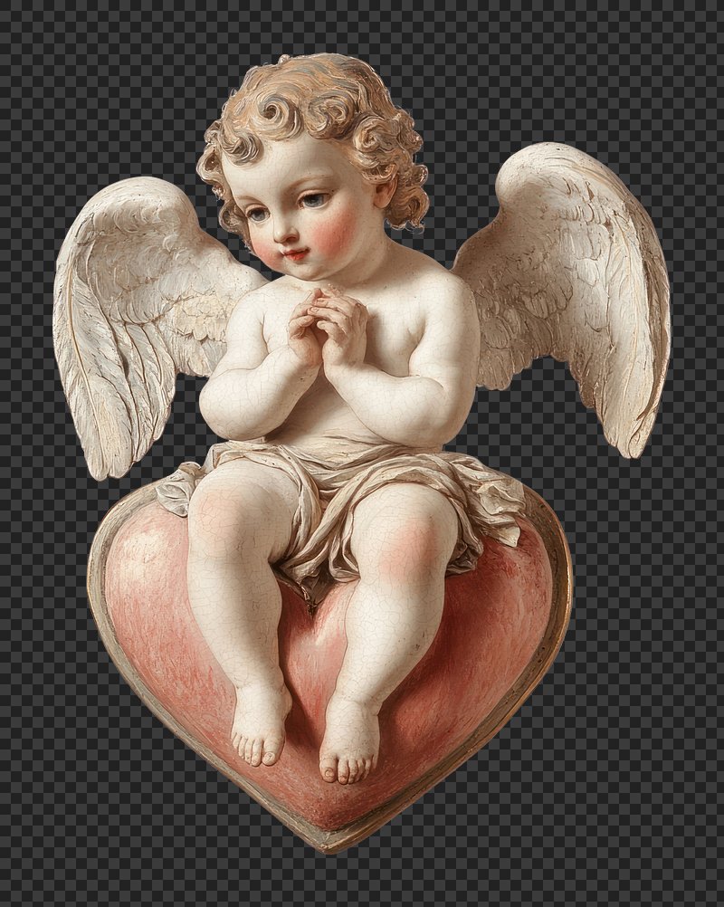 Cherubs classic sitting angels | Free Photo Illustration - rawpixel