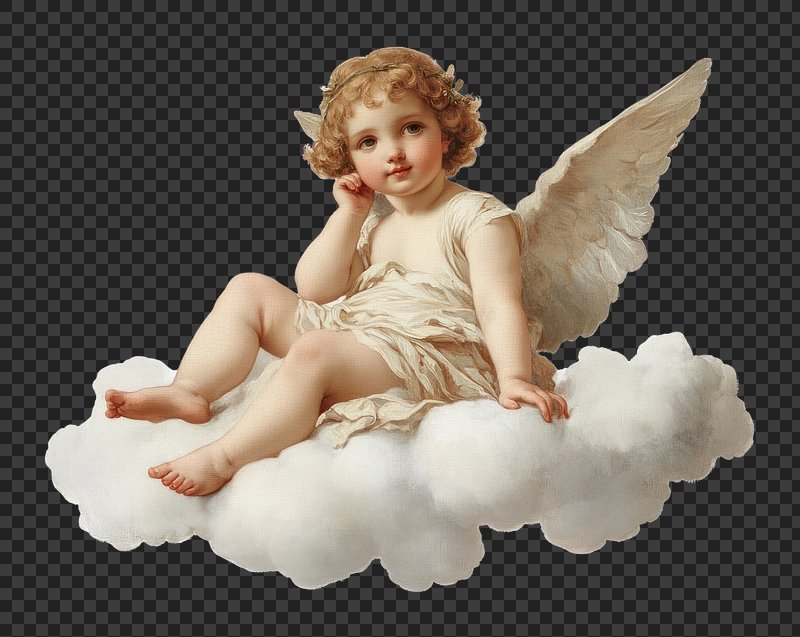 Cherubs classic sitting angels | Free Photo Illustration - rawpixel