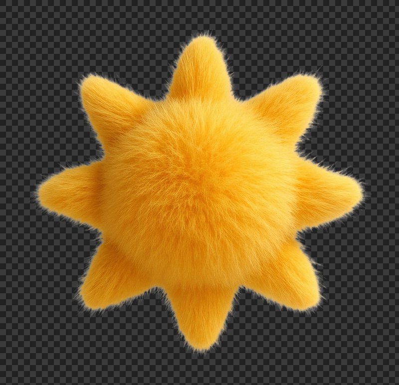 PNG Fluffy sun-shaped abstract art | Free PNG - rawpixel
