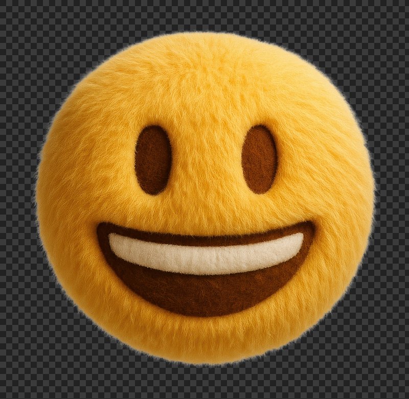 PNG Fuzzy yellow smiley face | Free PNG - rawpixel