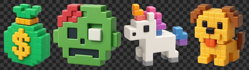 PNG 3d green pixel icon | Premium PNG - rawpixel
