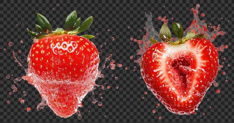 PNG Exploding 1 strawberry food | Free PNG - rawpixel
