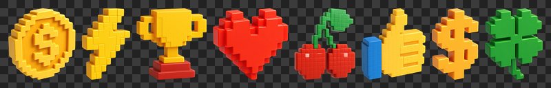 PNG 3d pixel icon, transparent | Premium PNG - rawpixel