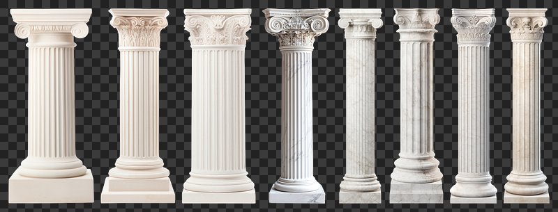 Column architecture element set | Free Photo - rawpixel