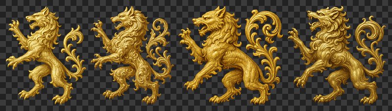 PNG Golden regal symbols collection | Premium PNG - rawpixel