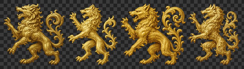PNG Golden regal symbols collection | Premium PNG - rawpixel