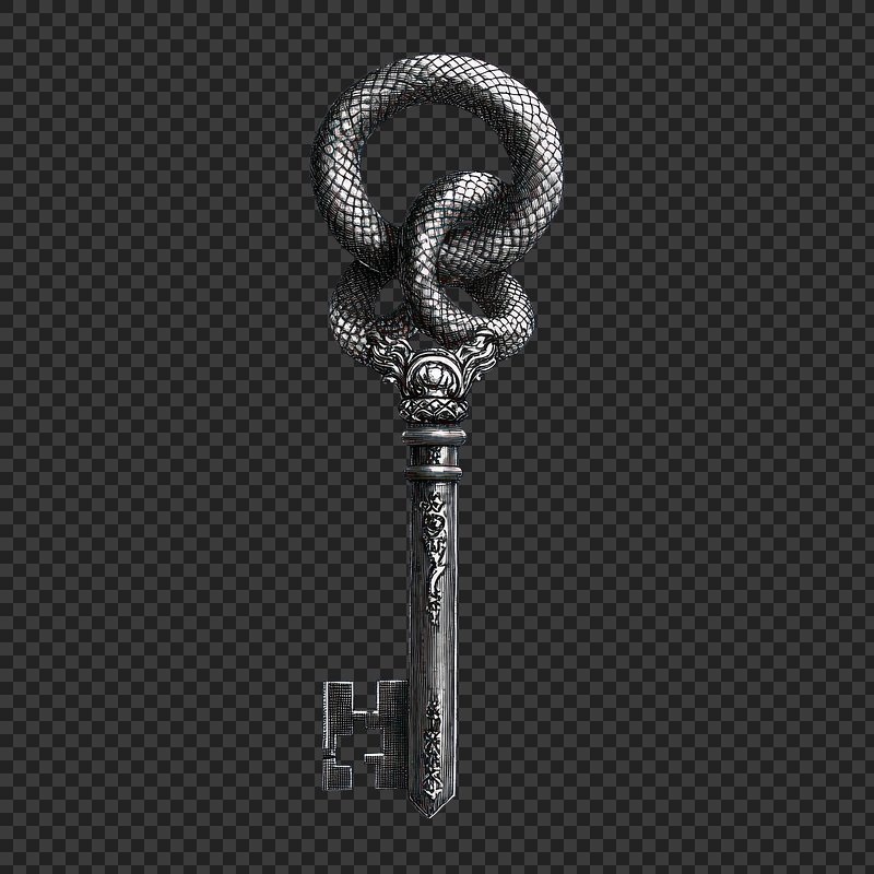 Key wrapped serpent coils vintage | Free Photo Illustration - rawpixel