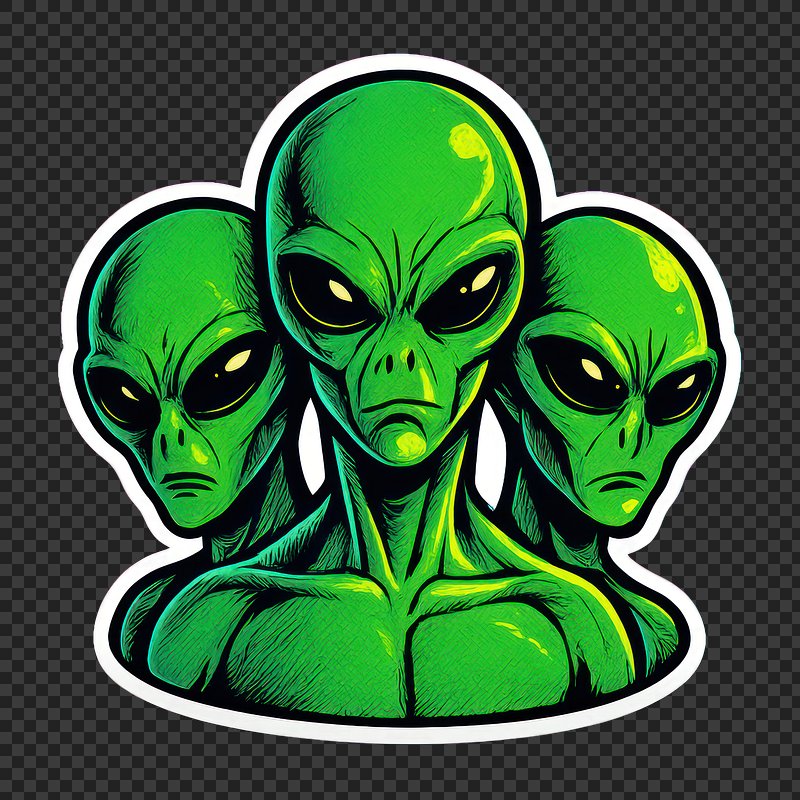 Alien Sticker PNG Images | Free Photos, PNG Stickers, Wallpapers ...