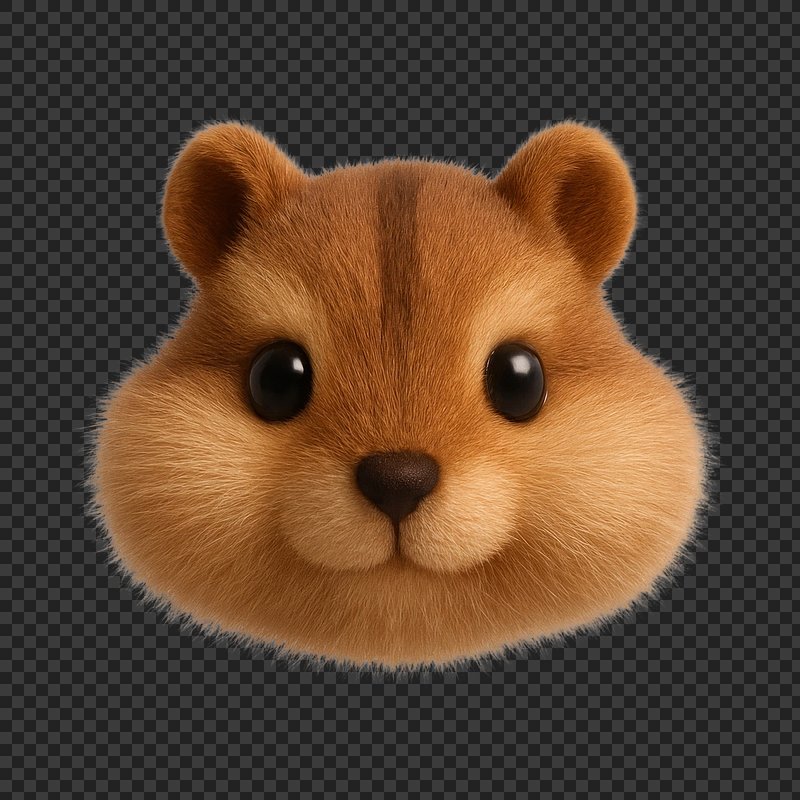 PNG Cute fluffy chipmunk face | Free PNG - rawpixel