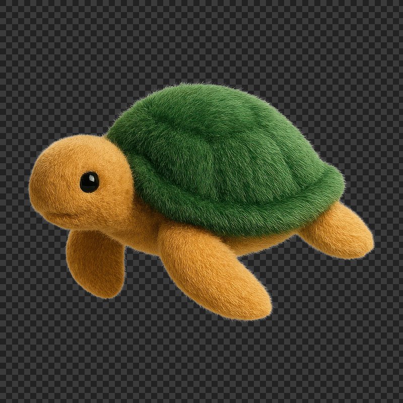 PNG Cute fluffy turtle illustration | Free PNG - rawpixel