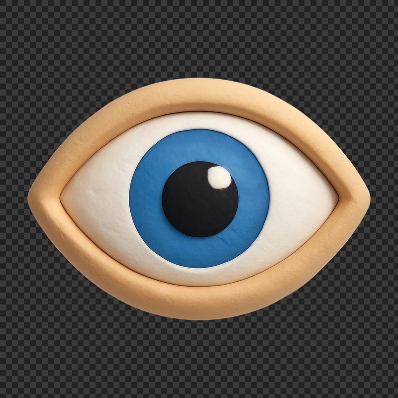 PNG Minimalist clay eye illustration | Free PNG - rawpixel
