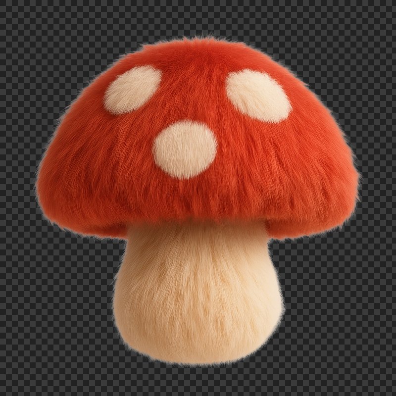 PNG Cute fuzzy mushroom character | Free PNG - rawpixel