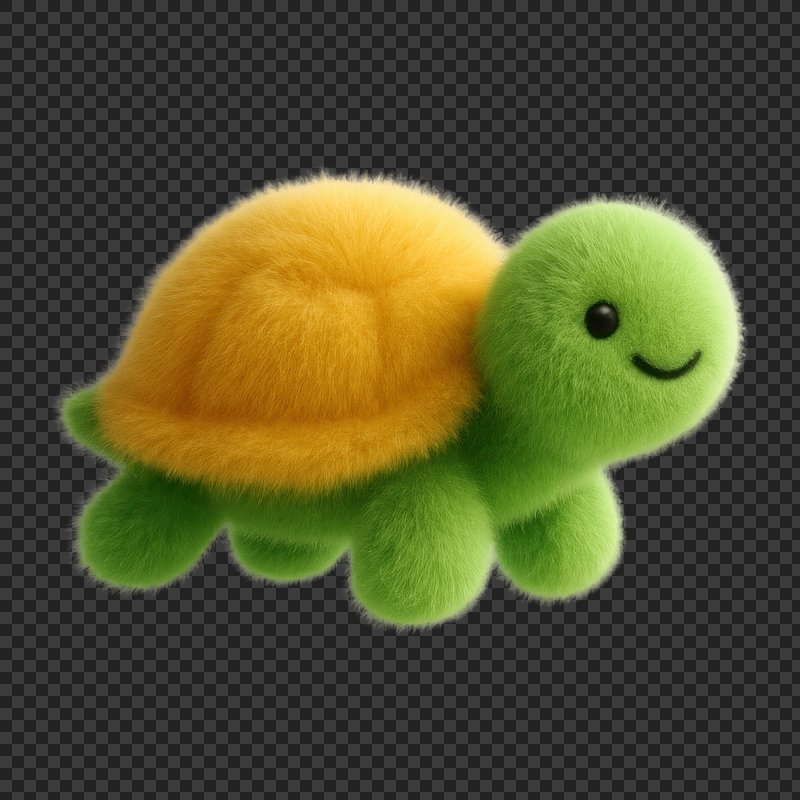 PNG Cute fluffy turtle illustration | Free PNG - rawpixel