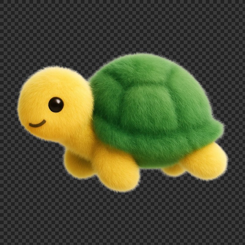 PNG Cute fluffy turtle illustration | Free PNG - rawpixel
