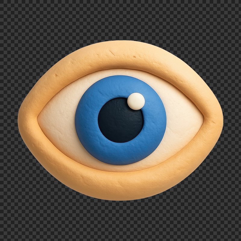 PNG Minimalist clay eye illustration | Free PNG - rawpixel