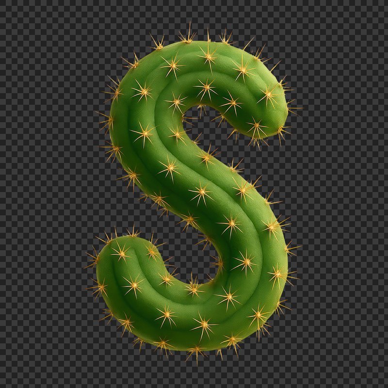 Cactus letterform design art | Free Photo Illustration - rawpixel