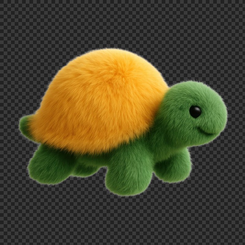 PNG Cute fluffy turtle illustration | Free PNG - rawpixel