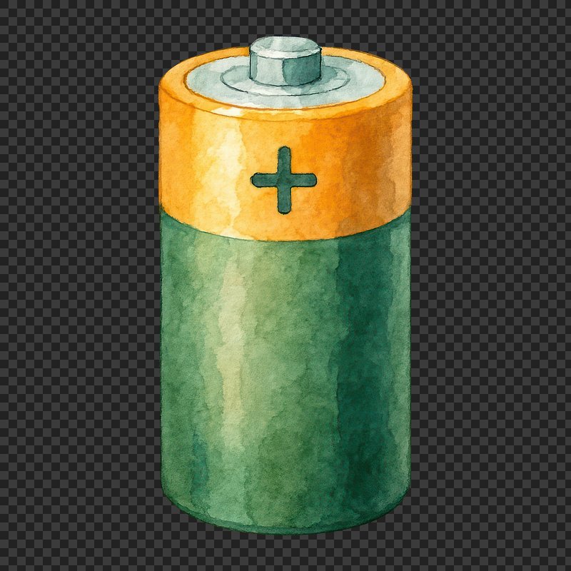 PNG Watercolor battery illustration art | Free PNG - rawpixel