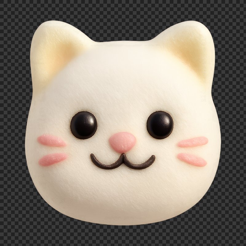 Cute kawaii cat face | Free Photo Illustration - rawpixel