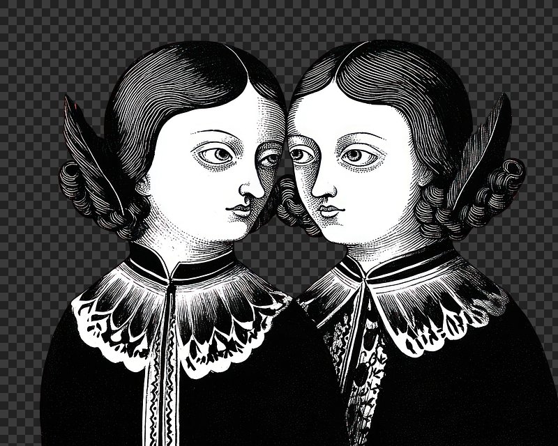 Gothic evil twins psyche illustration | Free Photo - rawpixel