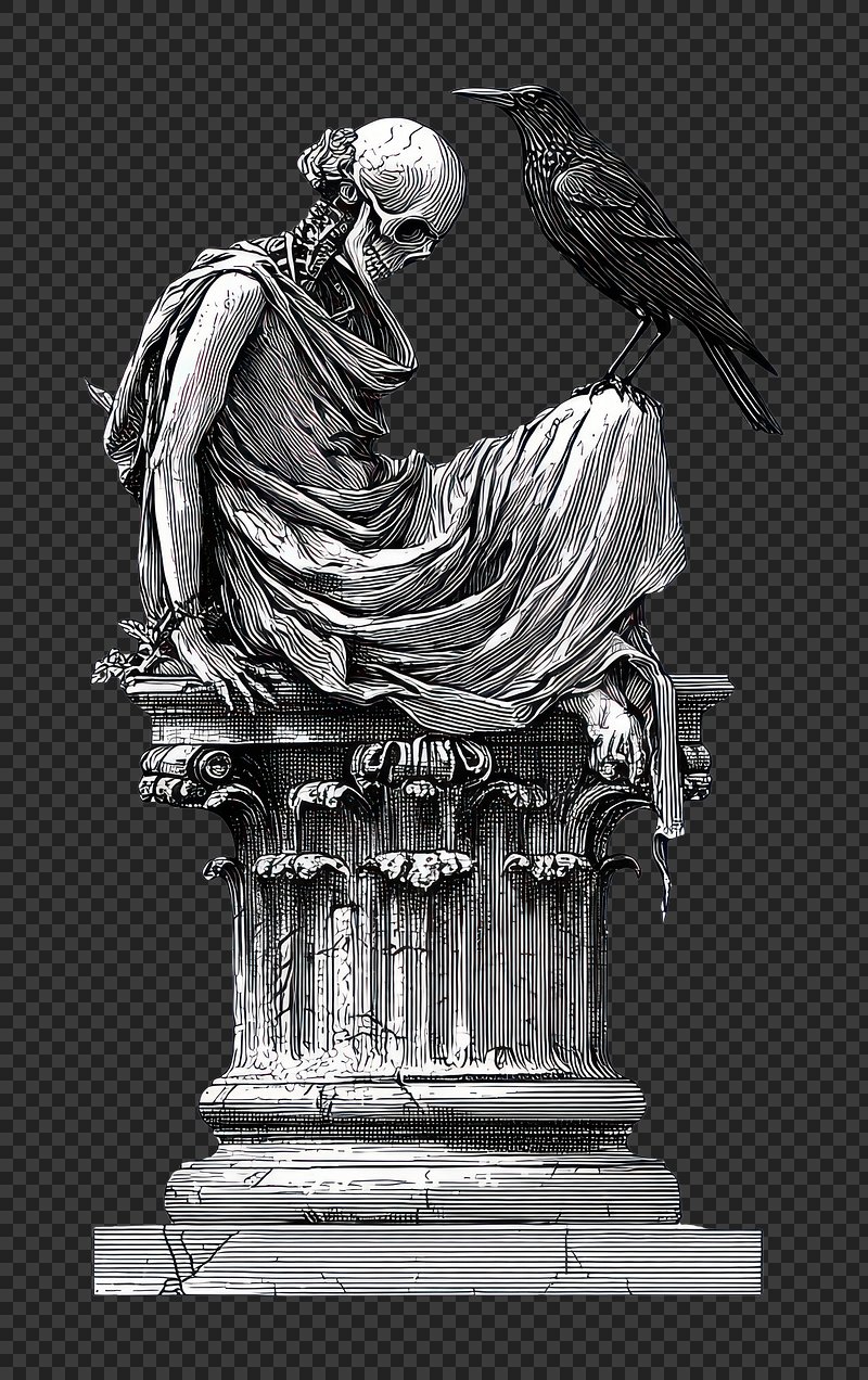 PNG Bird skeleton sculpture classical | Free PNG - rawpixel