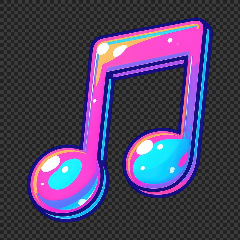 PNG Colorful glossy musical note | Free PNG - rawpixel