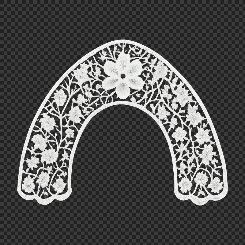 PNG Delicate floral lace trim | Free PNG - rawpixel