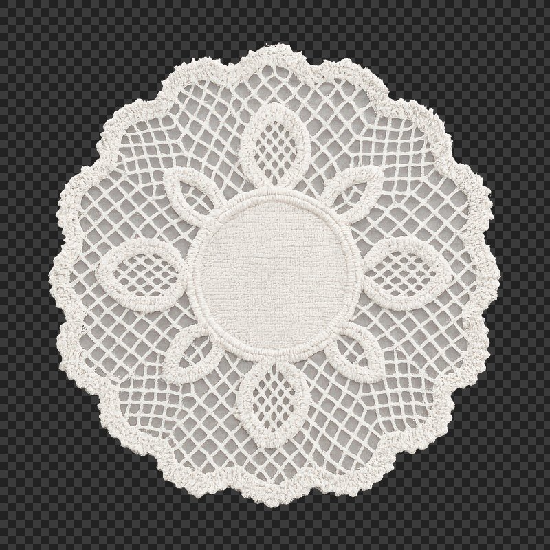 PNG Elegant lace square doily | Free PNG - rawpixel