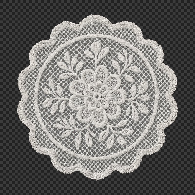 PNG Elegant lace square doily | Free PNG - rawpixel