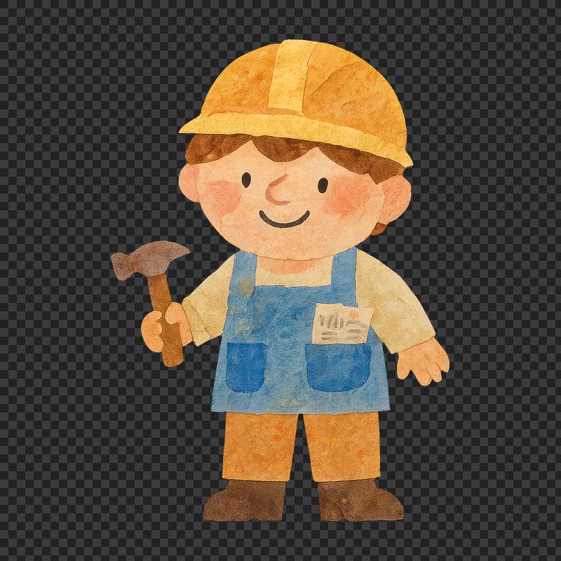 Builder Cartoon Construction PNG Aesthetic Images | Free Photos, PNG ...