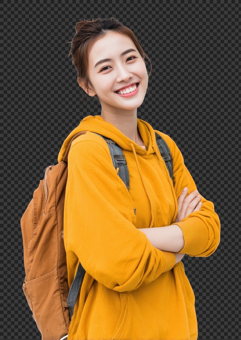 PNG People smile background backpack | Free PNG - rawpixel