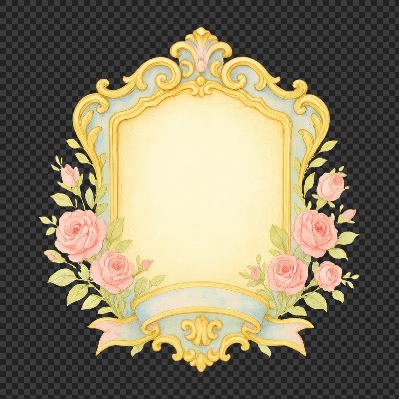 Vintage frame pink roses oval | Free Photo Illustration - rawpixel