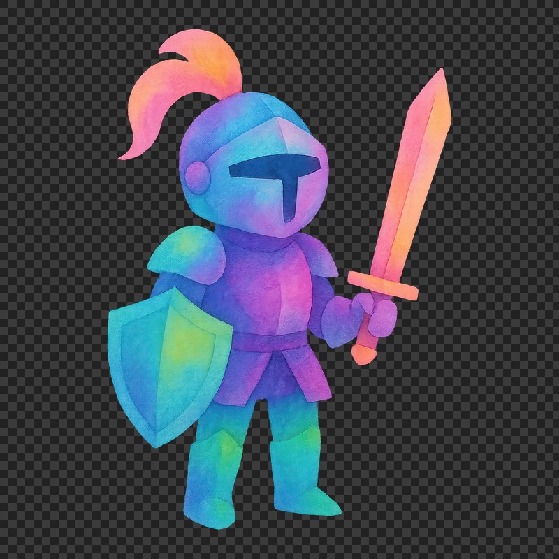 Colorful knight illustration fantasy | Free Photo Illustration - rawpixel