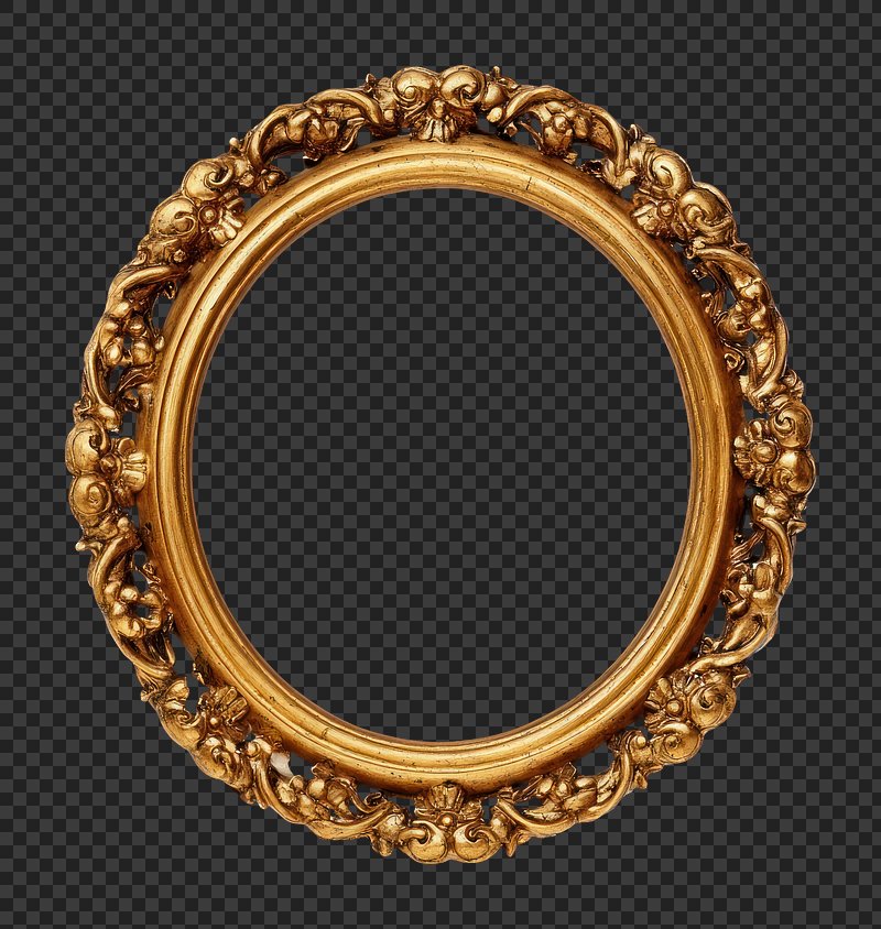 PNG Baroque circle Gold Frame | Free PNG - rawpixel