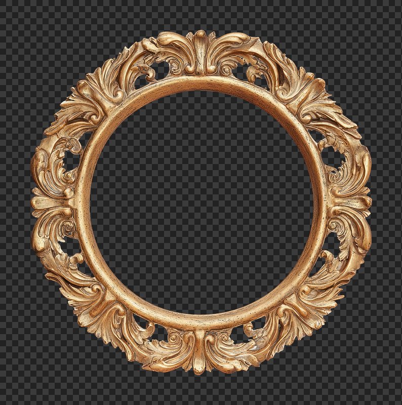 Ornate vintage round golden frame | Free Photo - rawpixel