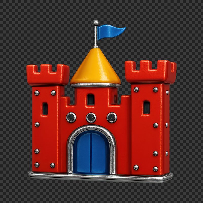 Colorful medieval castle illustration | Free Photo Illustration - rawpixel