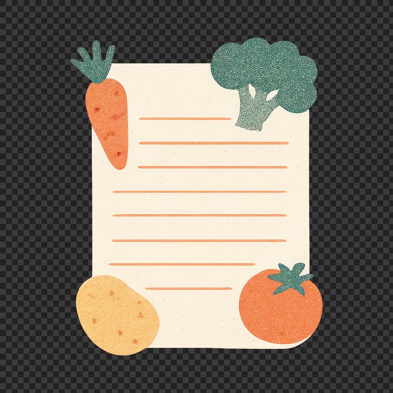 Writing Recipe Paper PNG Images | Free Photos, PNG Stickers, Wallpapers ...