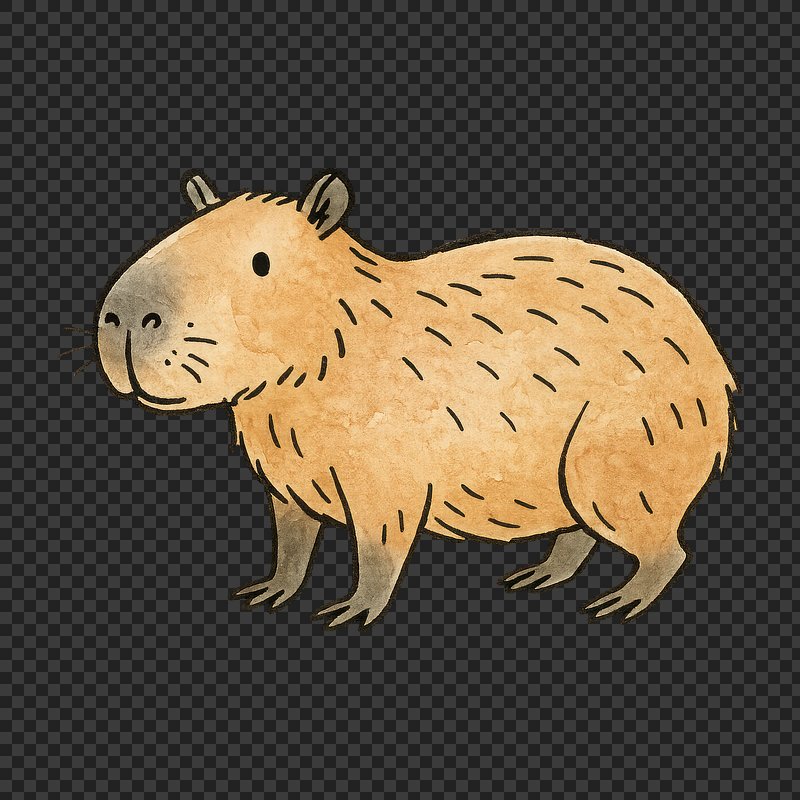 Transparent Capybara Cartoon Style Images | Free Photos, PNG Stickers ...