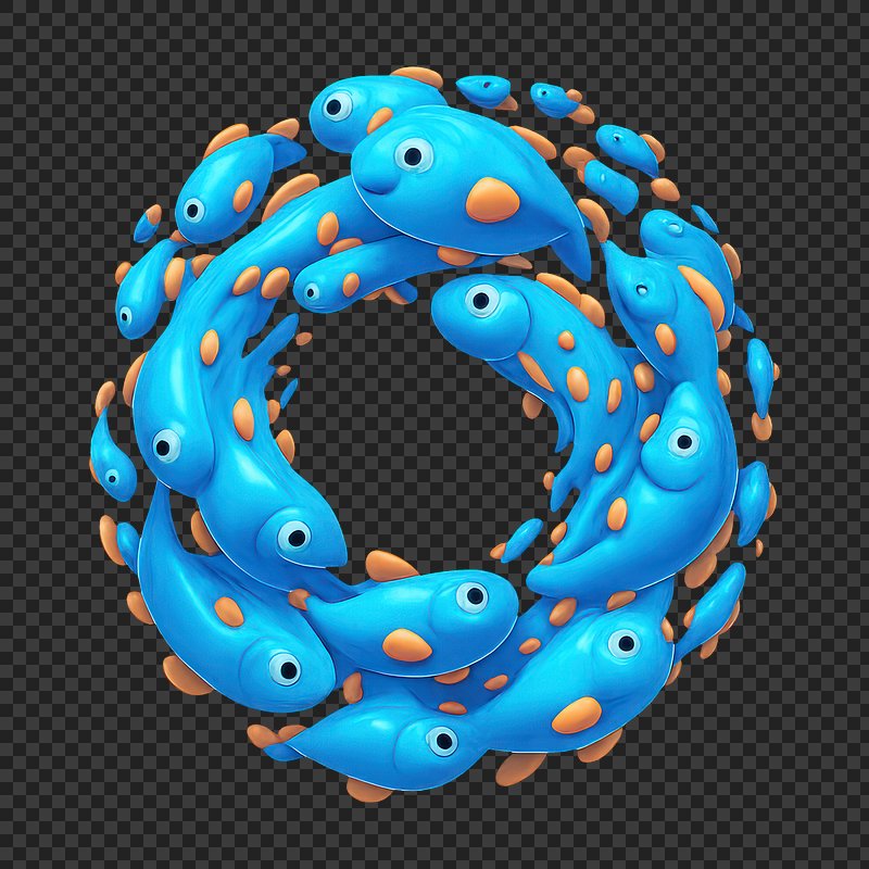 Whimsical fish spiral design | Free Photo Illustration - rawpixel