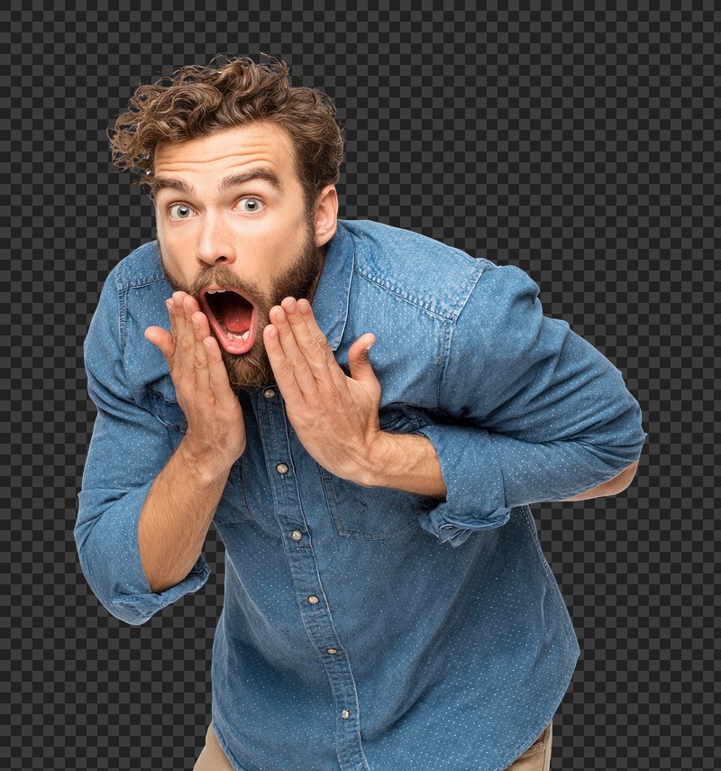 Man Shock PNG Isolated Images | Free Photos, PNG Stickers, Wallpapers ...