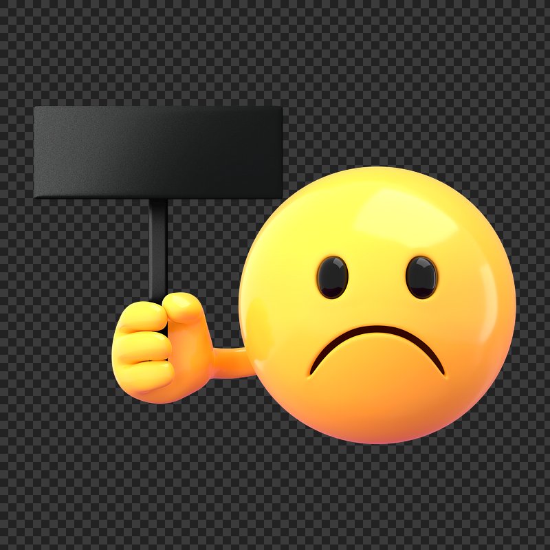 Emoticon holding png sign mockup | Premium PNG - rawpixel