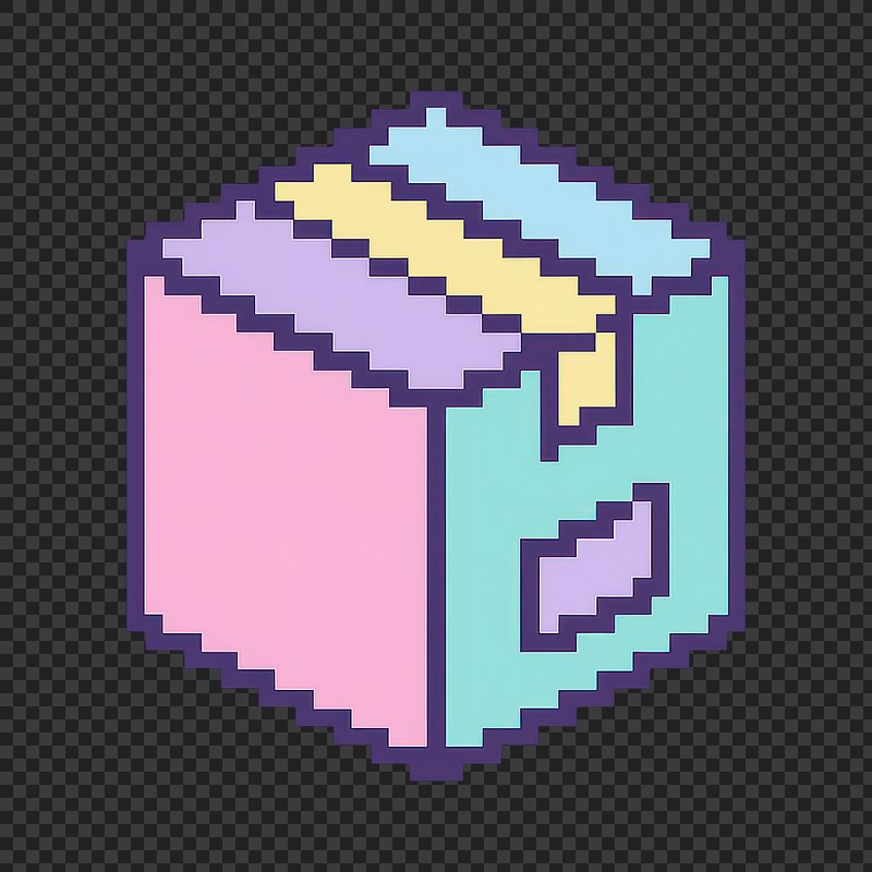 Colorful 3D pixelated cube | Free Photo Illustration - rawpixel