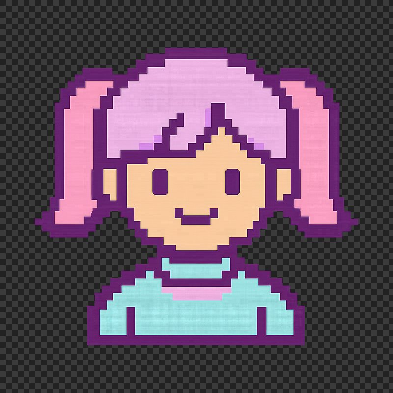 Pixel Girls Design Shadow PNG Images | Free Photos, PNG Stickers ...