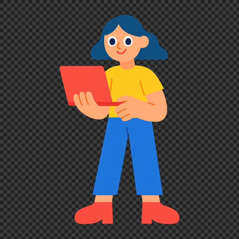 Cartoon Of Woman Reading Texture PNG Images | Free Photos, PNG Stickers ...