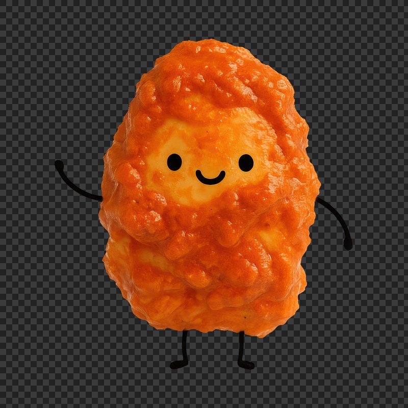 Cute nugget character illustration | Free Photo Illustration - rawpixel